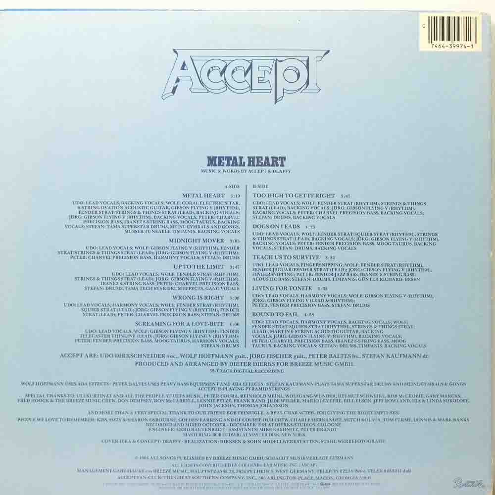 Accept - Metal Heart - Raw Music Store
