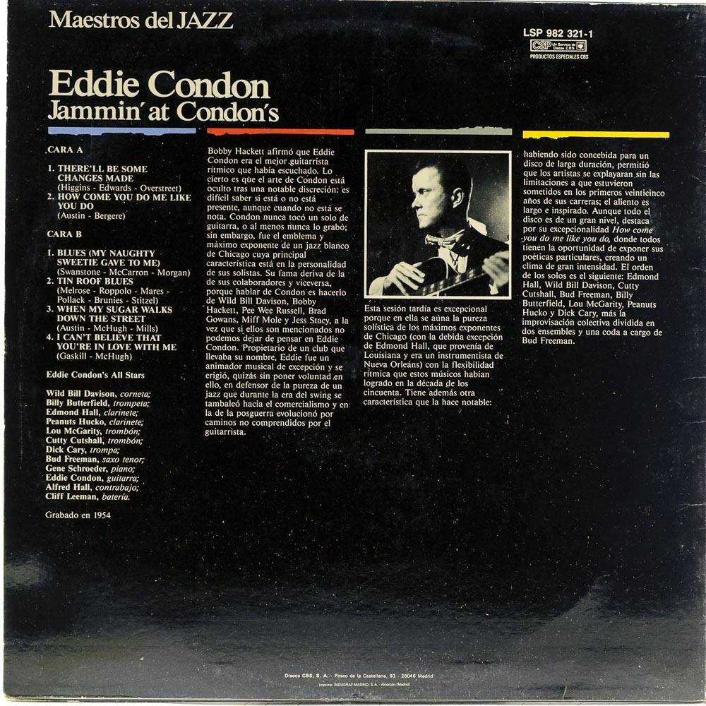 Eddie Condon And His All-Stars - Jammin' At Condon's - Raw Music Store