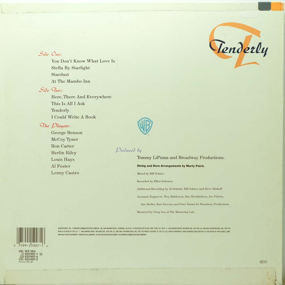 George Benson - Tenderly - Raw Music Store