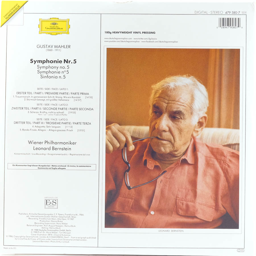 Gustav Mahler, Leonard Bernstein, Wiener Philharmoniker - Symphonie No.5 - Raw Music Store