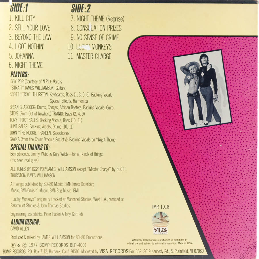 Iggy Pop & James Williamson - Kill City - Raw Music Store