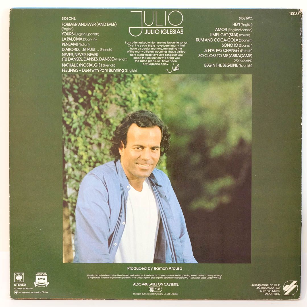 Julio Iglesias - Julio - Raw Music Store