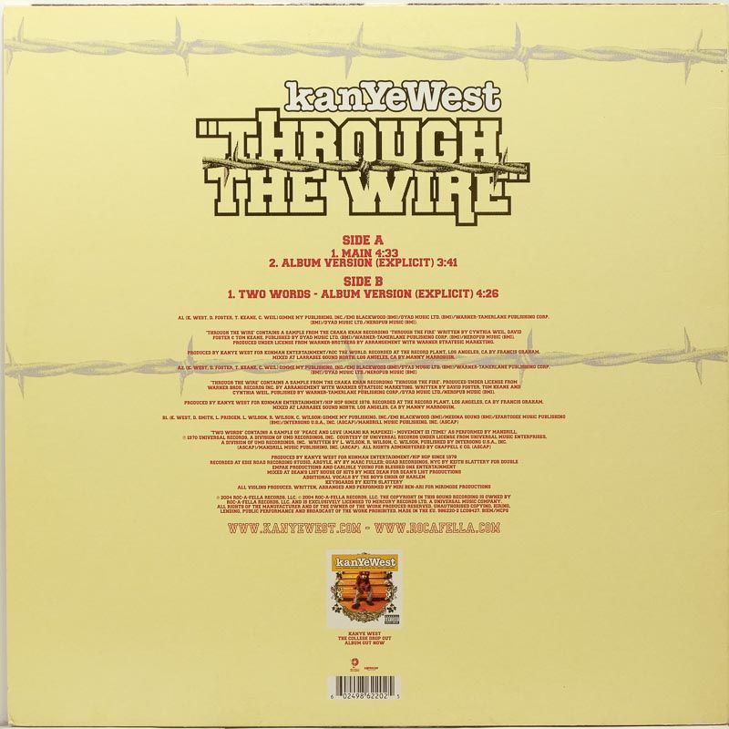 Kanye West - Through The Wire - Raw Music Store