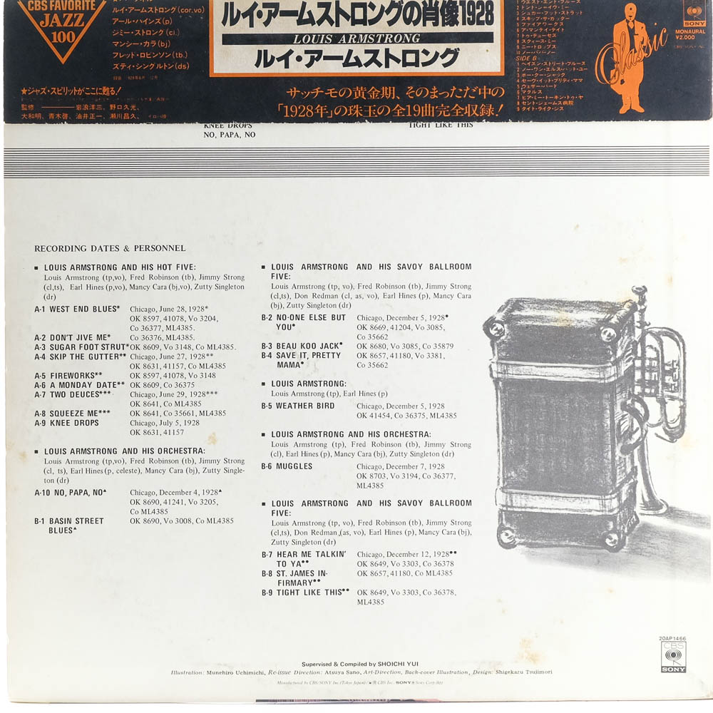 Louis Armstrong - A Portrait Of Louis Armstrong 1928 - Raw Music Store