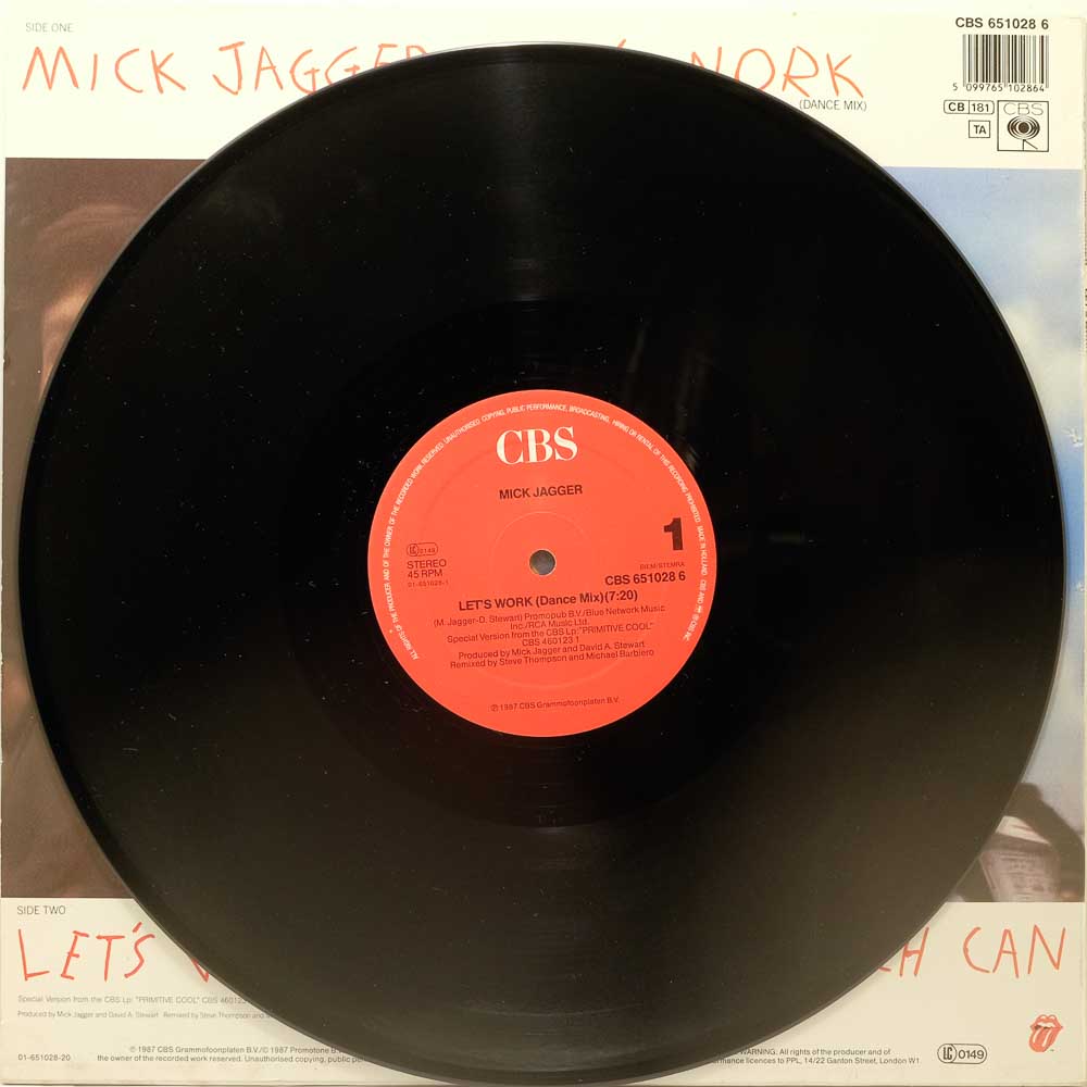 Mick Jagger - Let's Work - Raw Music Store