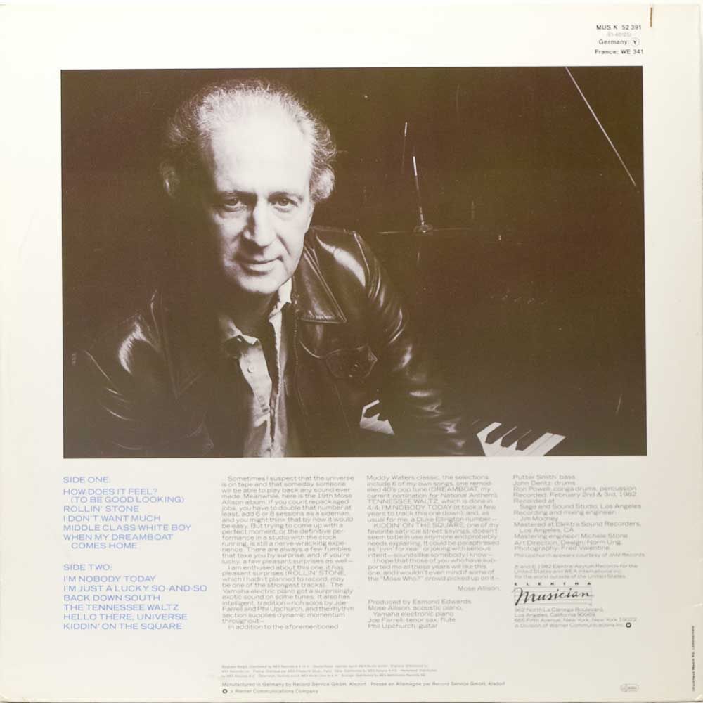 Mose Allison - Middle Class White Boy - Raw Music Store