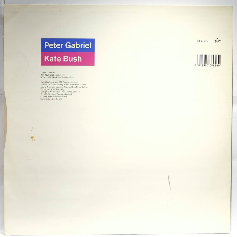 Peter Gabriel, Kate Bush - Don't Give Up - Raw Music Store