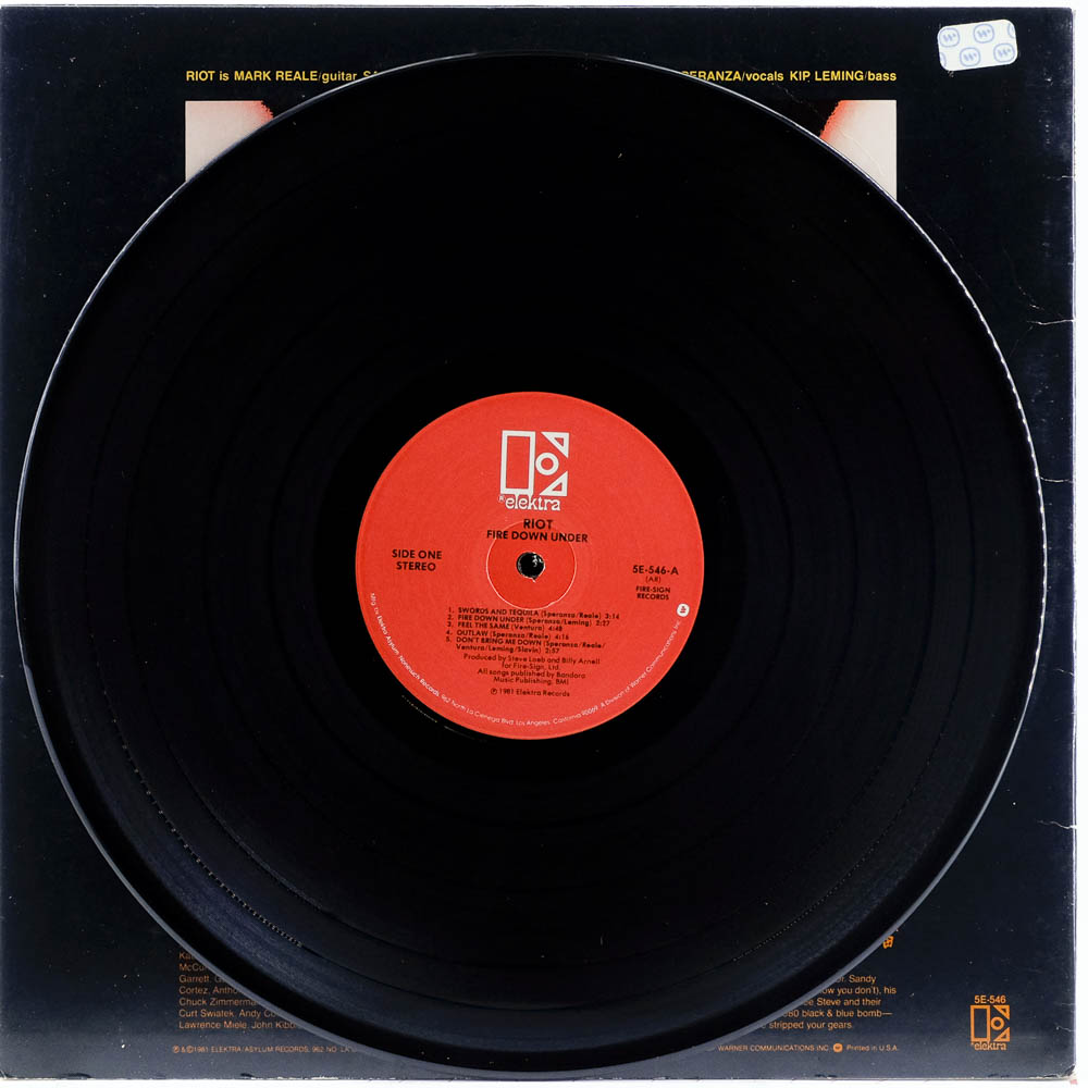 Riot - Fire Down Under - Raw Music Store