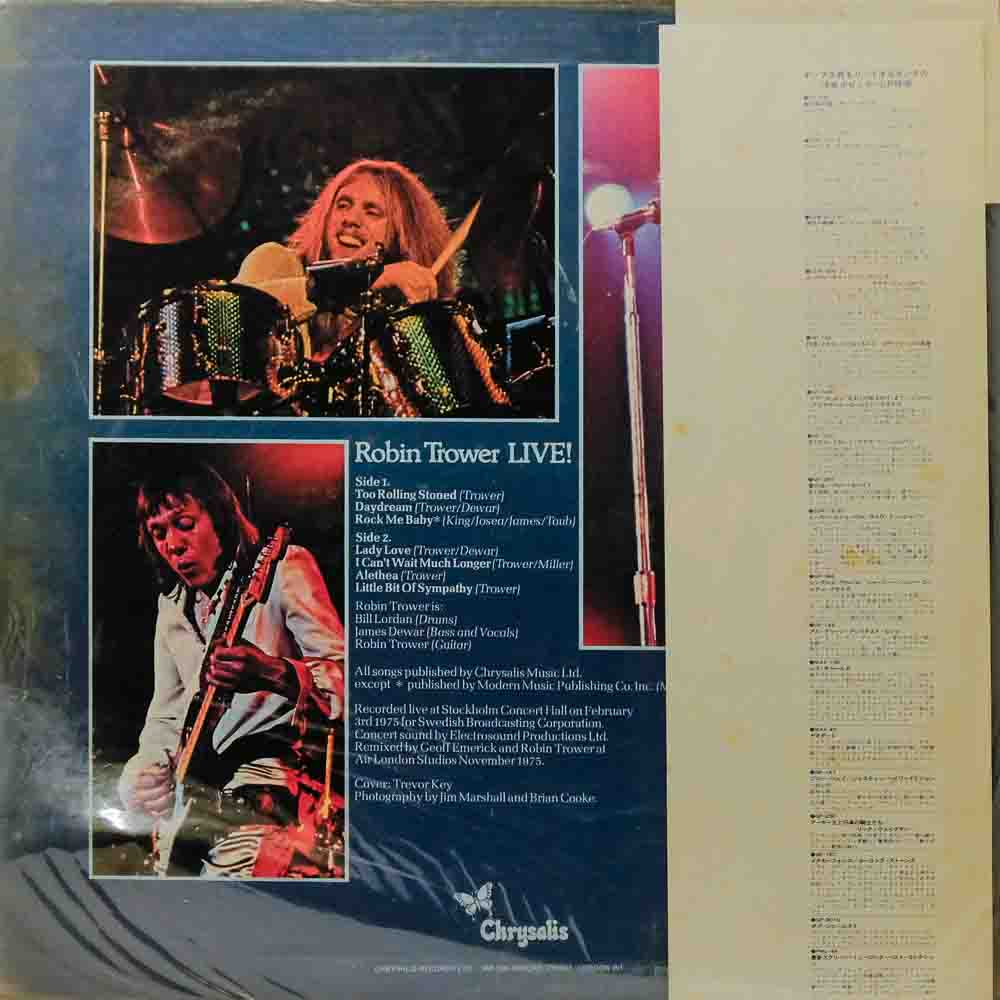 Robin Trower - Robin Trower Live! - Raw Music Store