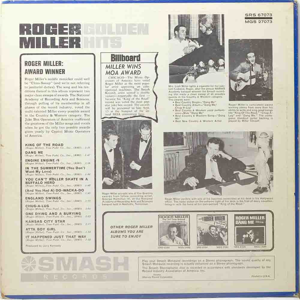 Roger Miller - Golden Hits - Raw Music Store