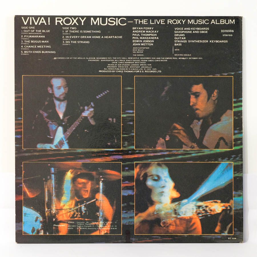 Roxy Music - Viva ! Roxy Music - The Live Roxy Music Album - Raw Music ...