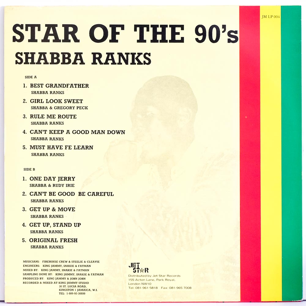 Shabba Ranks - Star Of The 90's - Raw Music Store