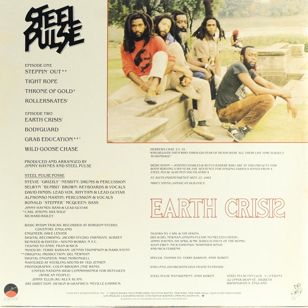 Steel Pulse - Earth Crisis - Raw Music Store