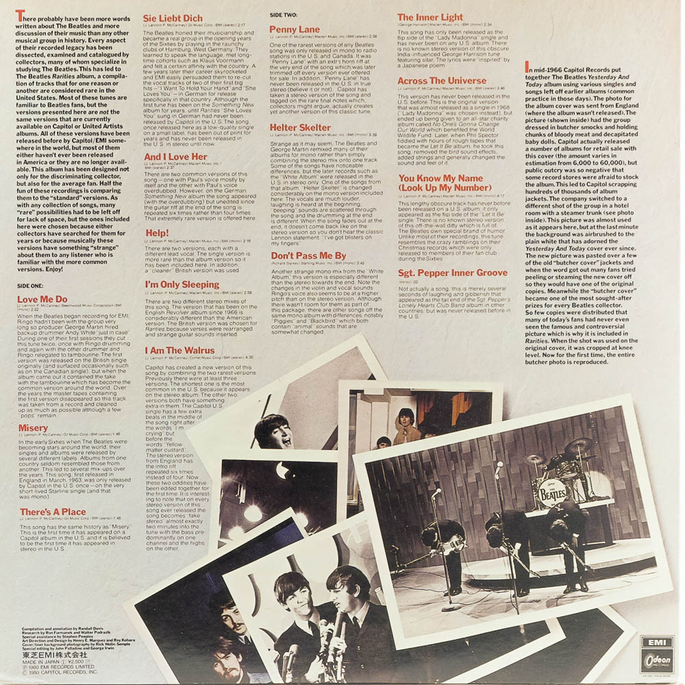 The Beatles - Rarities - Raw Music Store