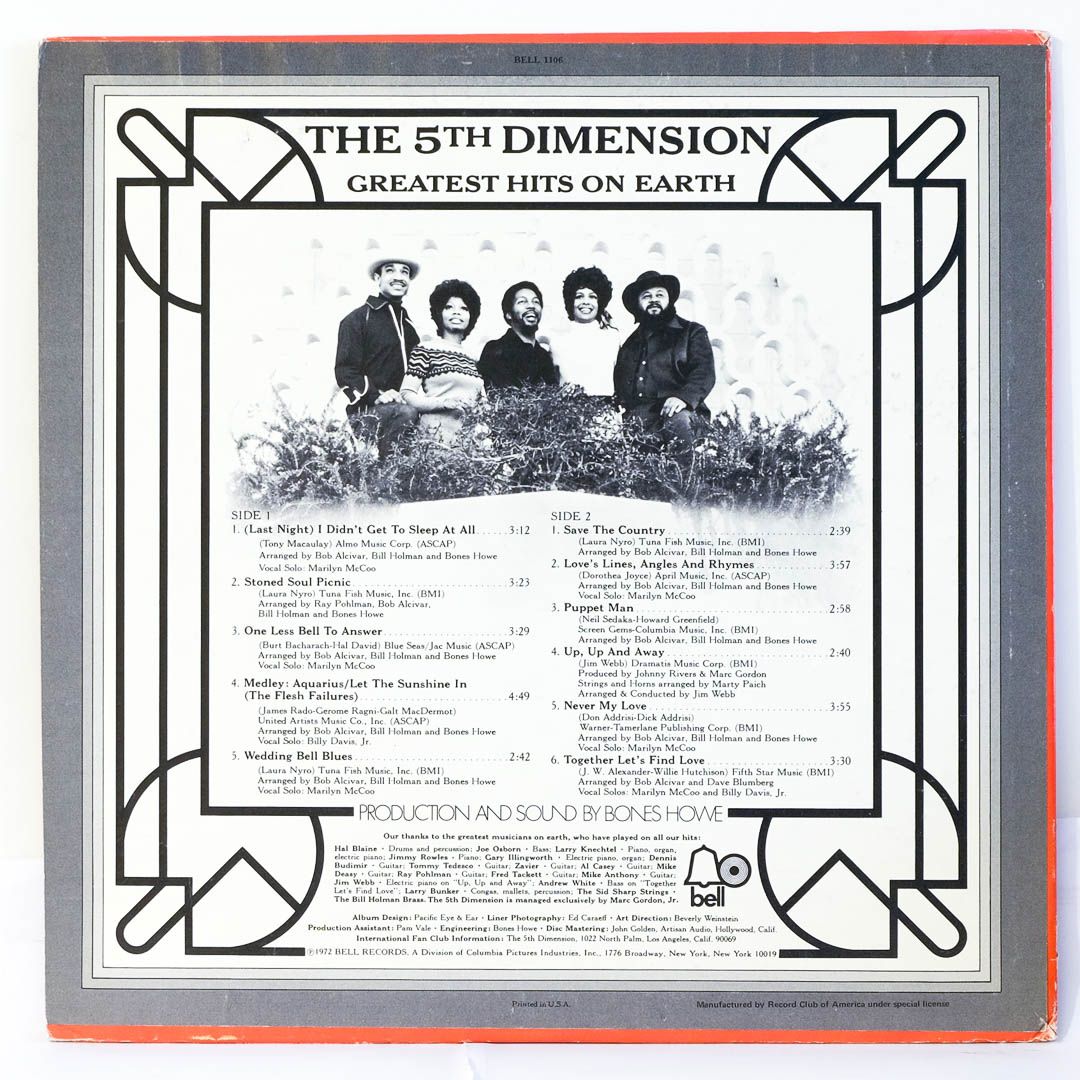 The Fifth Dimension - Greatest Hits On Earth - Raw Music Store
