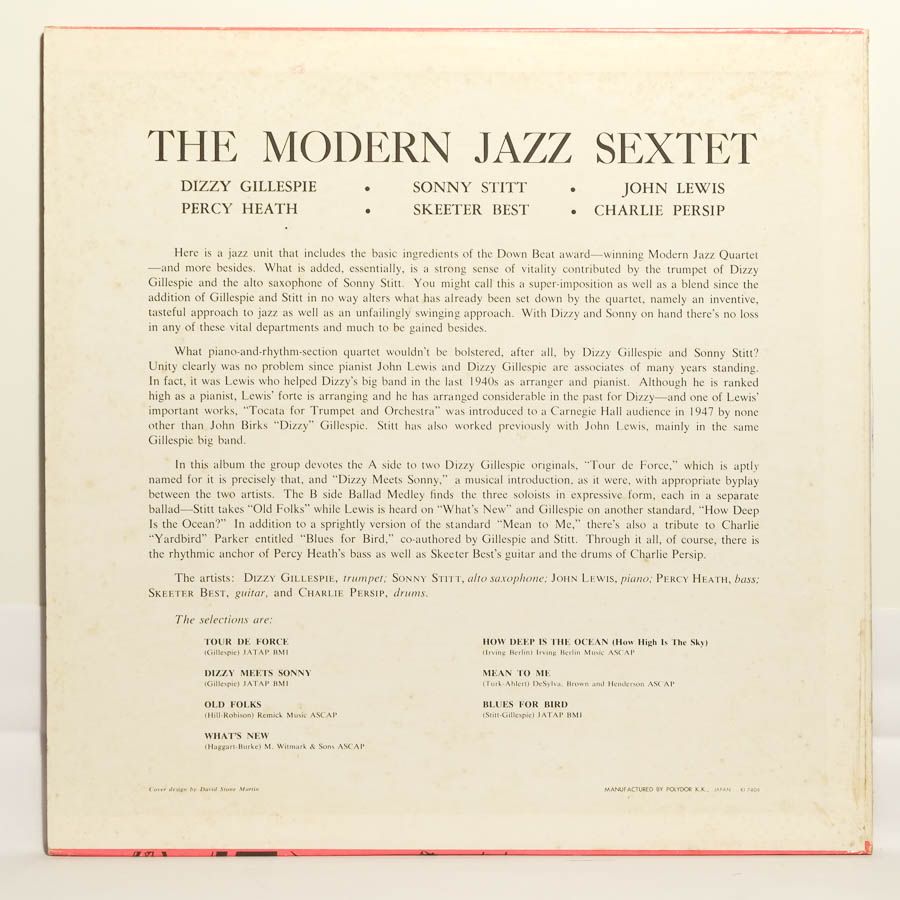 The Modern Jazz Sextet Featuring Dizzy Gillespie, Sonny Stitt, John ...