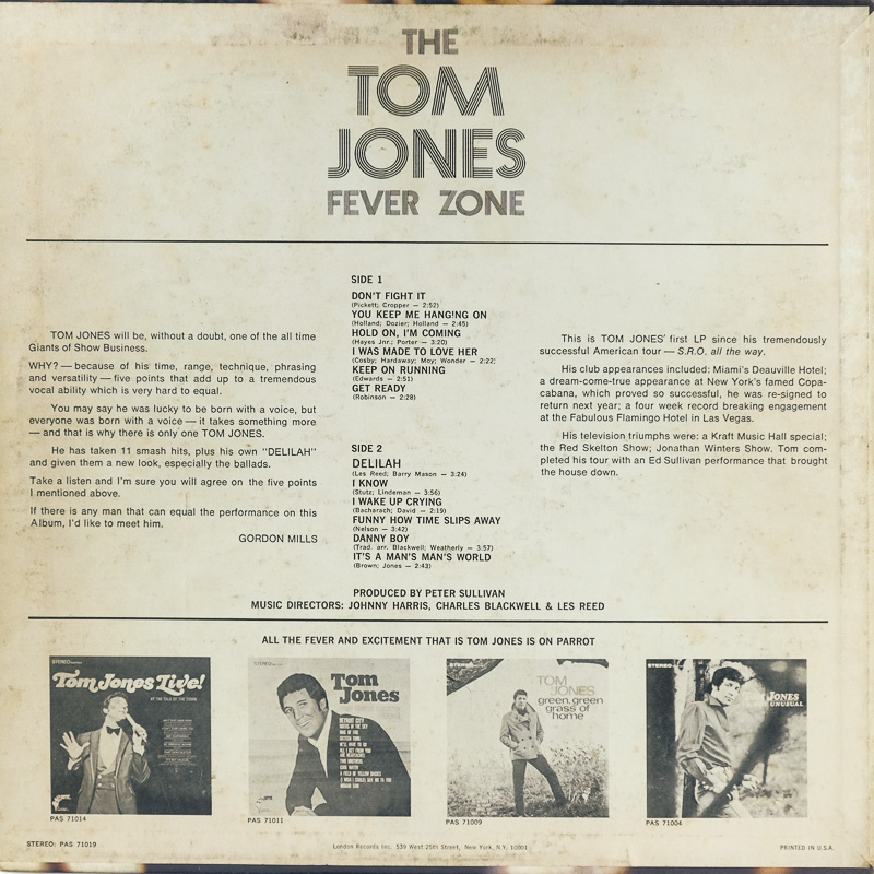 Tom Jones - The Tom Jones Fever Zone - Raw Music Store