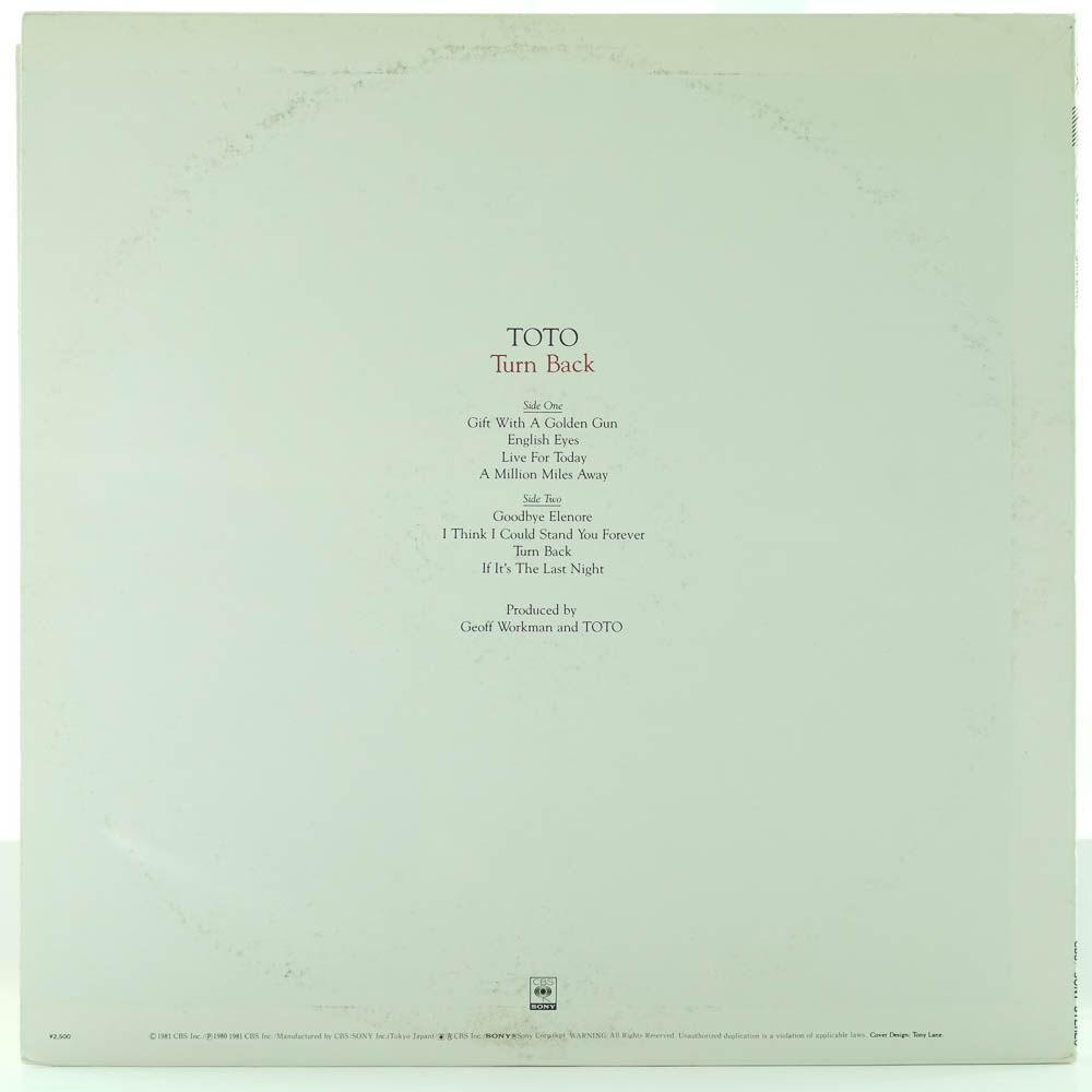 Toto - Turn Back - Raw Music Store