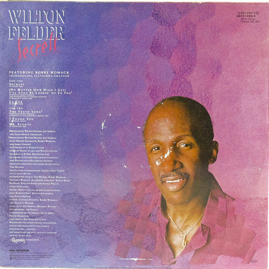 Wilton Felder Featuring Bobby Womack - Secrets - Raw Music Store