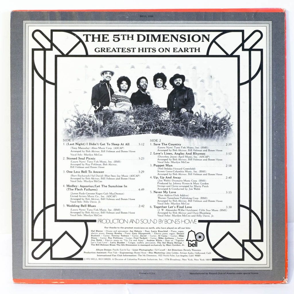 The Fifth Dimension - Greatest Hits On Earth - Raw Music Store