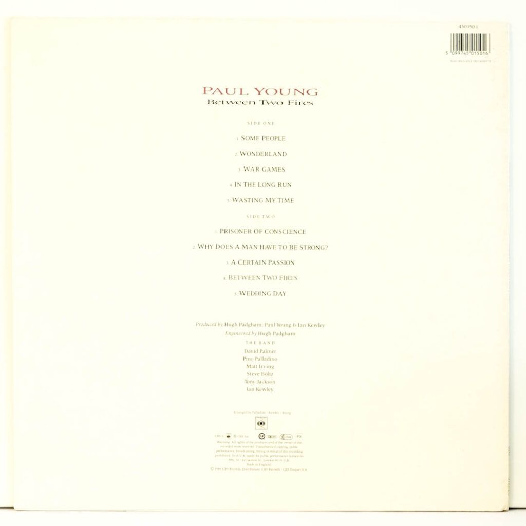Paul Young - Between Two Fires - Raw Music Store