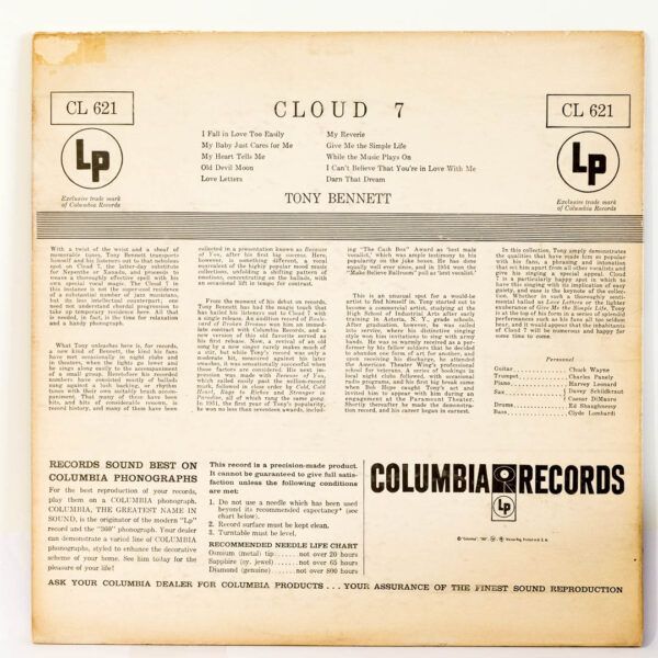 Tony Bennett Featuring Chuck Wayne - Cloud 7 - Raw Music Store
