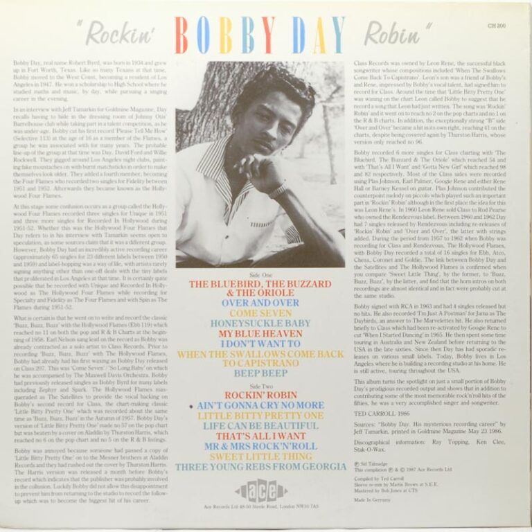 Bobby Day - Rockin' Robin - Raw Music Store