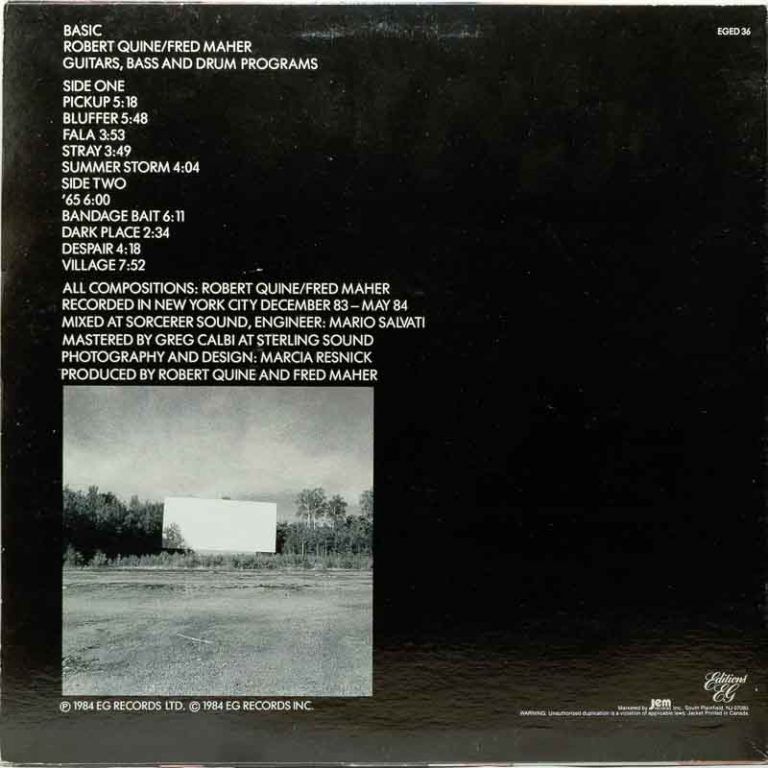 Robert Quine / Fred Maher - Basic - Raw Music Store