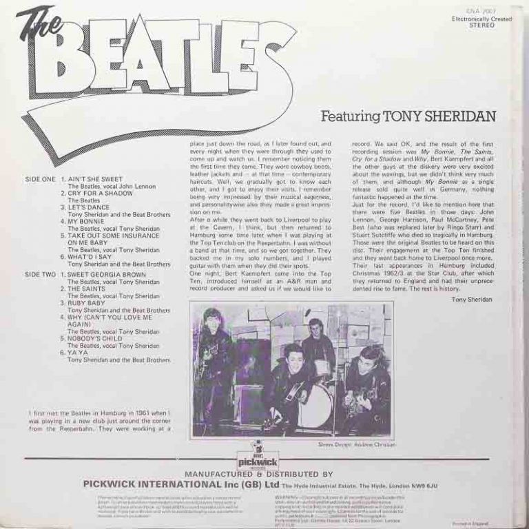 The Beatles Featuring Tony Sheridan - The Beatles Featuring Tony ...