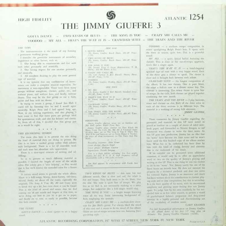 The Jimmy Giuffre Trio - The Jimmy Giuffre 3 - Raw Music Store