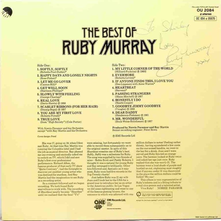 Ruby Murray - The Best Of Ruby Murray - Raw Music Store