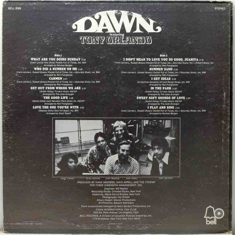 Dawn Featuring Tony Orlando - Dawn Featuring Tony Orlando - Raw Music Store