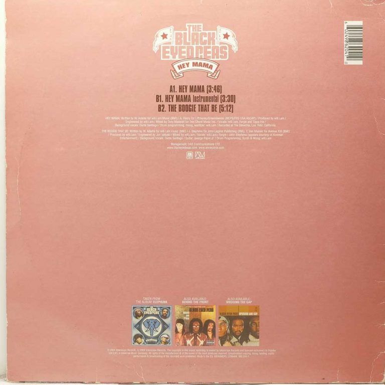 Black Eyed Peas - Hey Mama - Raw Music Store
