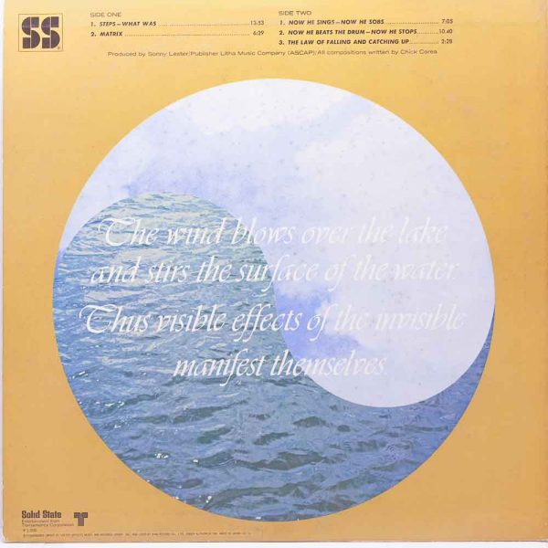 Chick Corea - Now He Sings, Now He Sobs - Raw Music Store