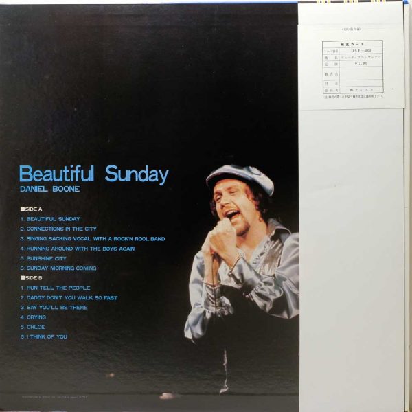 Daniel Boone - Beautiful Sunday - Raw Music Store