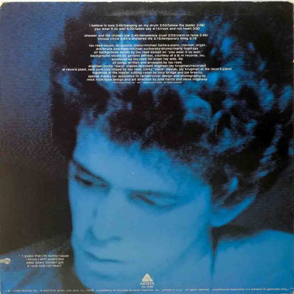 Lou Reed - Rock And Roll Heart - Raw Music Store