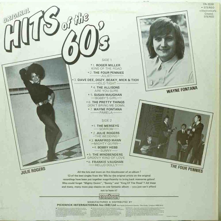 Various - Hits Of The 60's - Raw Music Store