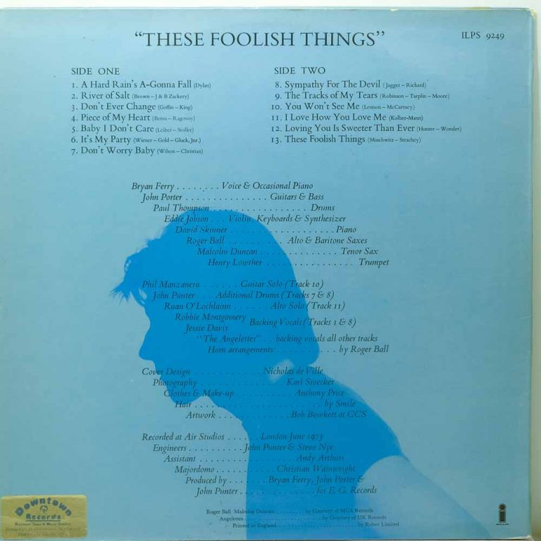 Bryan Ferry - These Foolish Things - Raw Music Store