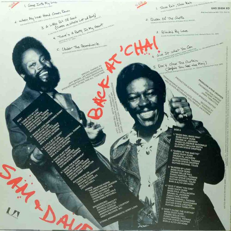 Sam & Dave - Back At 'Cha! - Raw Music Store