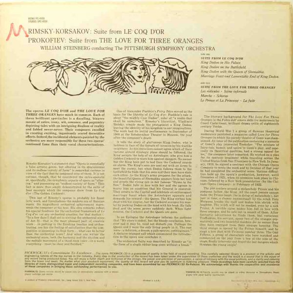 Nikolai Rimsky-Korsakov, Sergei Prokofiev, William Steinberg, The ...