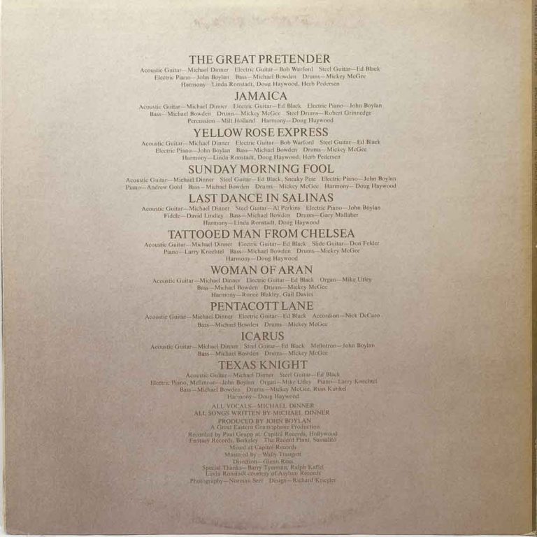 Michael Dinner - The Great Pretender - Raw Music Store