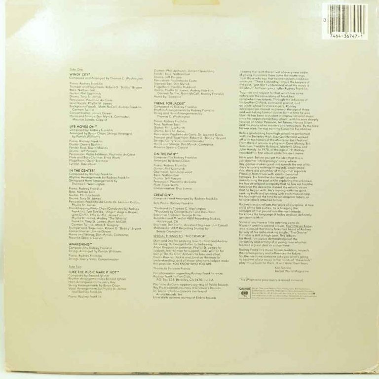 Rodney Franklin - Rodney Franklin - Raw Music Store