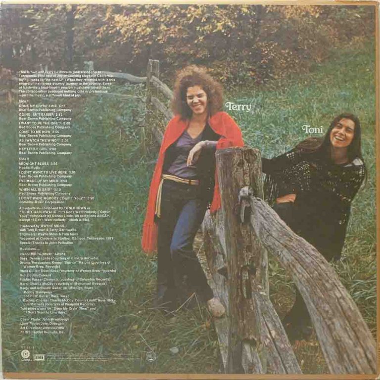 Toni Brown & Terry Garthwaite - Cross-Country - Raw Music Store