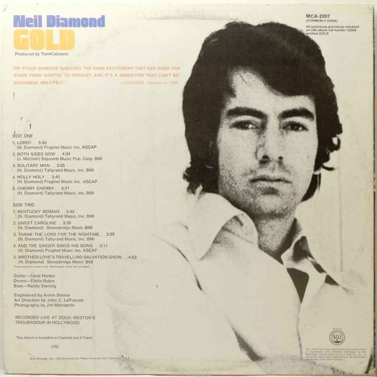Neil Diamond - Gold - Raw Music Store