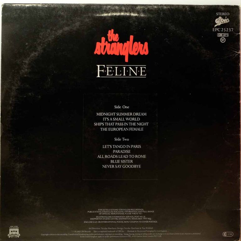 The Stranglers - Feline - Raw Music Store