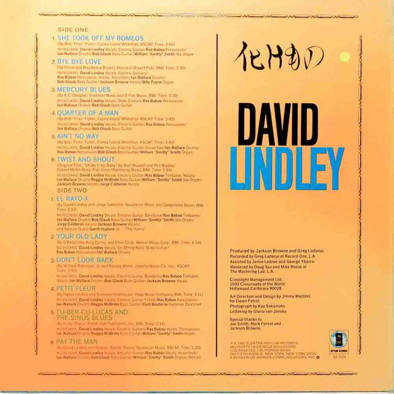 David Lindley - El Rayo-X - Raw Music Store