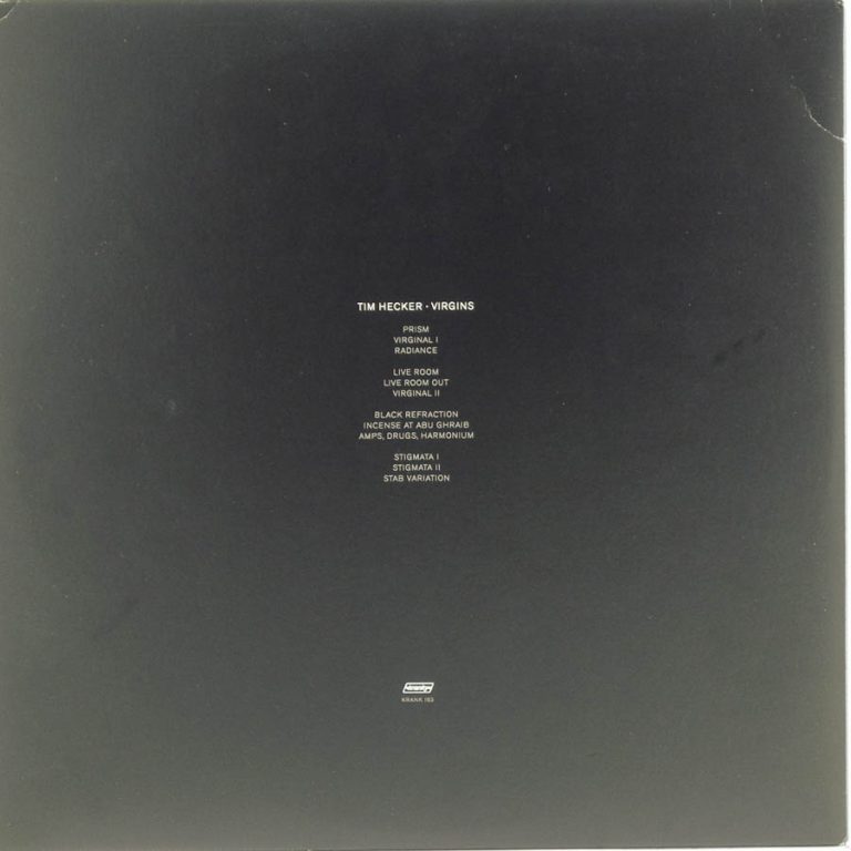 Tim Hecker - Virgins - Raw Music Store