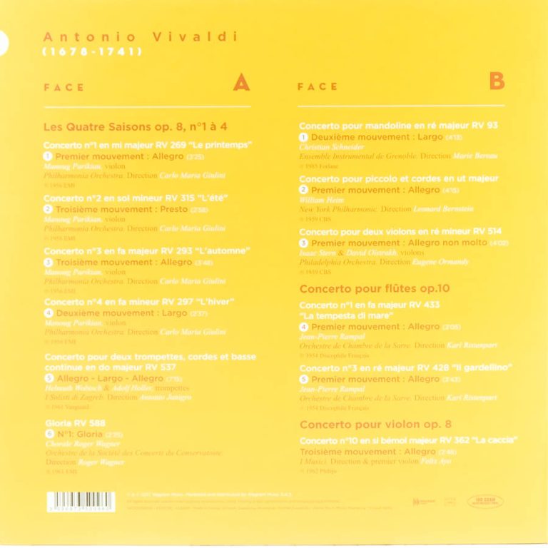 Antonio Vivaldi - Les Chefs D'oeuvres De / The Masterpieces Of Antonio ...