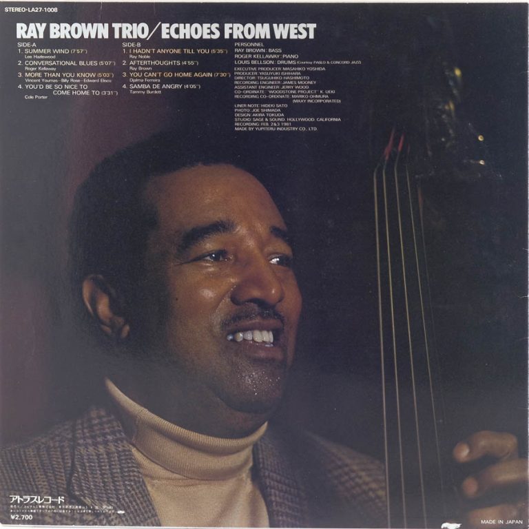 Ray Brown Trio - Echoes From West - Raw Music Store
