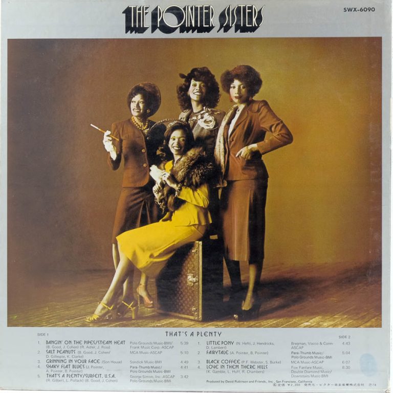 Pointer Sisters - That's A Plenty - Raw Music Store